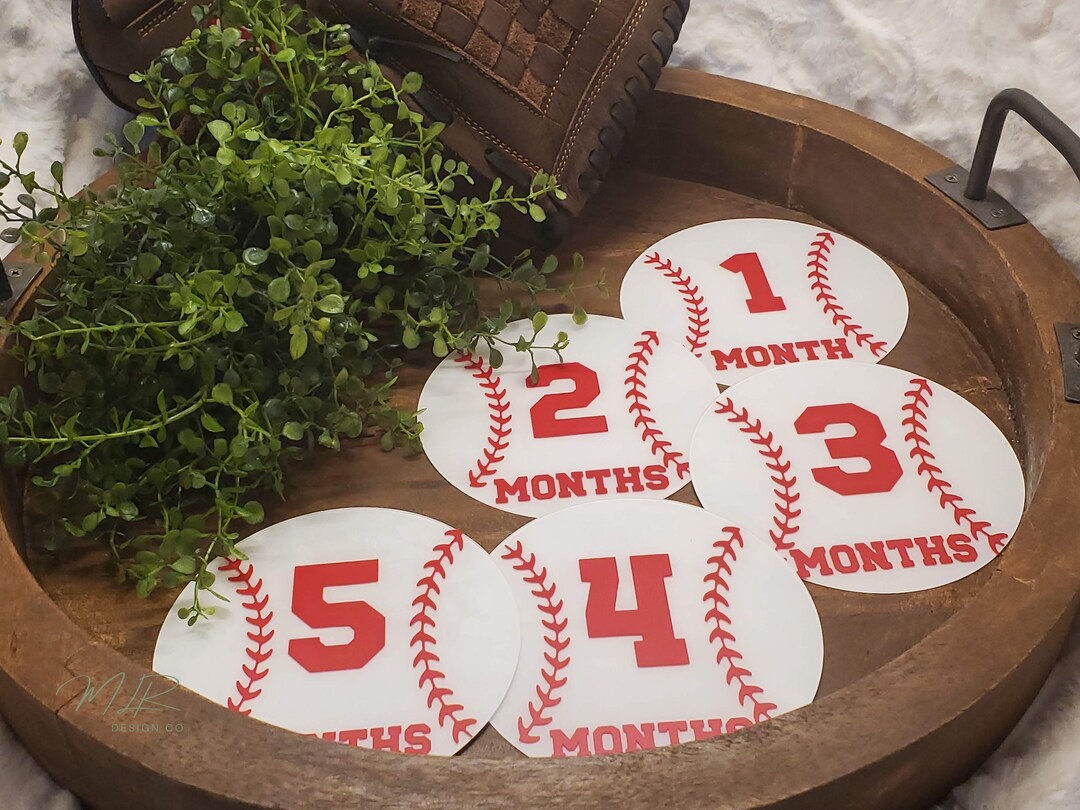 Acrylic Baby Milestones, Baseball Monthly Milestones, Monthly Baby ...