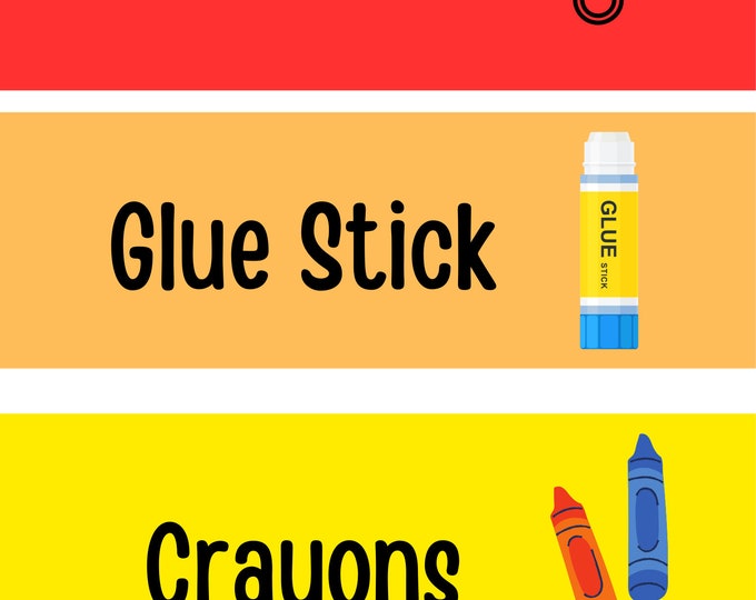 Printable Kids Arts & Crafts Labels for Organizing - Digital Download ...