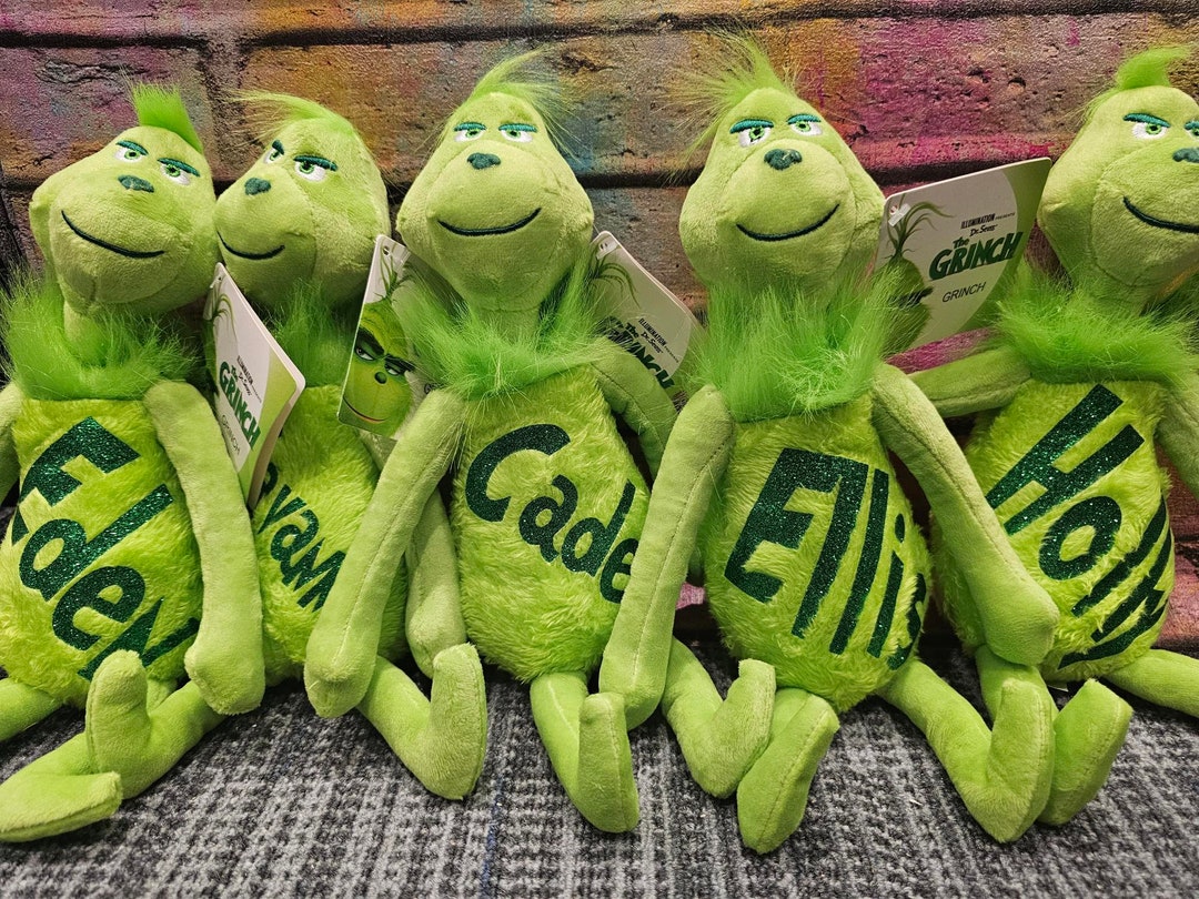 The Grinch Personalised Teddy Gift Cute - Etsy