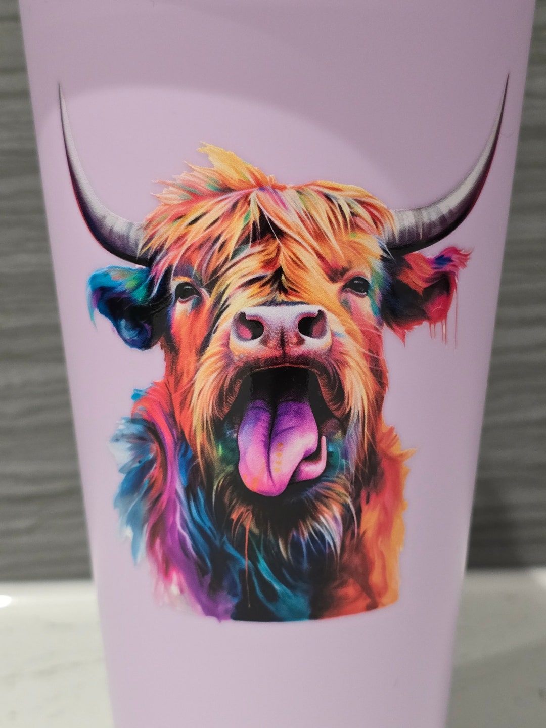 Beautiful Highland Cow Cold Cups 24oz Great Gift Fluffy Moo Farm Life ...