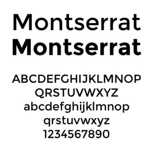 Montserrat Family Font Modern Sans Serif Professional Typography for ...