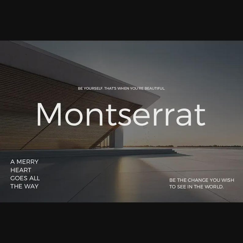 Montserrat Family Font Modern Sans Serif Professional Typography for ...