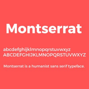 Montserrat Family Font Modern Sans Serif Professional Typography for ...