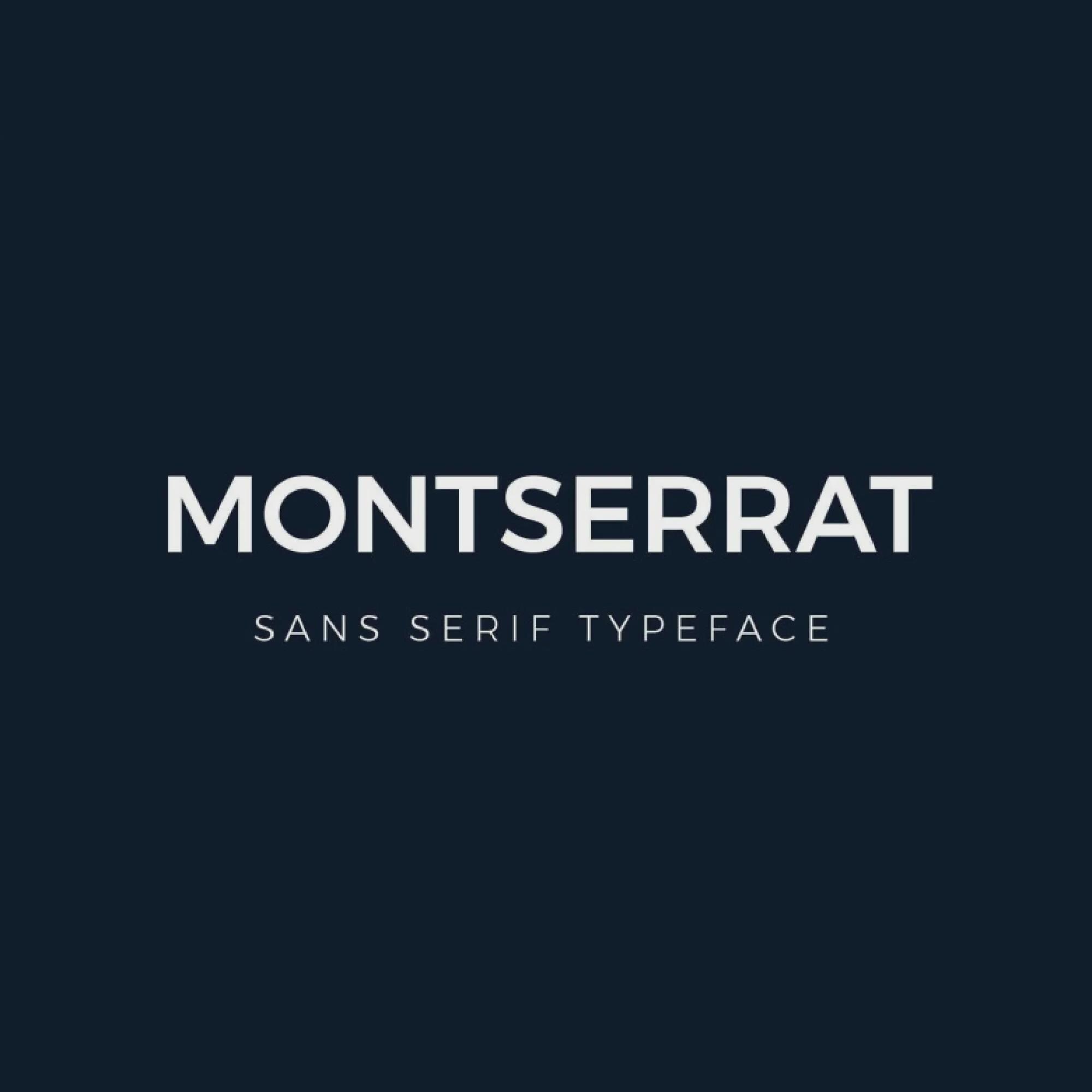 Montserrat Family Font Modern Sans Serif Professional Typography for ...