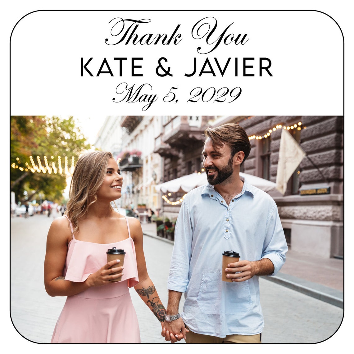 Thank You Magnets, Personalized Wedding Favors, Custom Photo Magnets ...