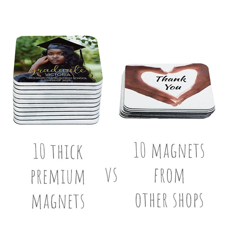Graduation Magnets Custom Personalized Photo Graduate Party Favors ...