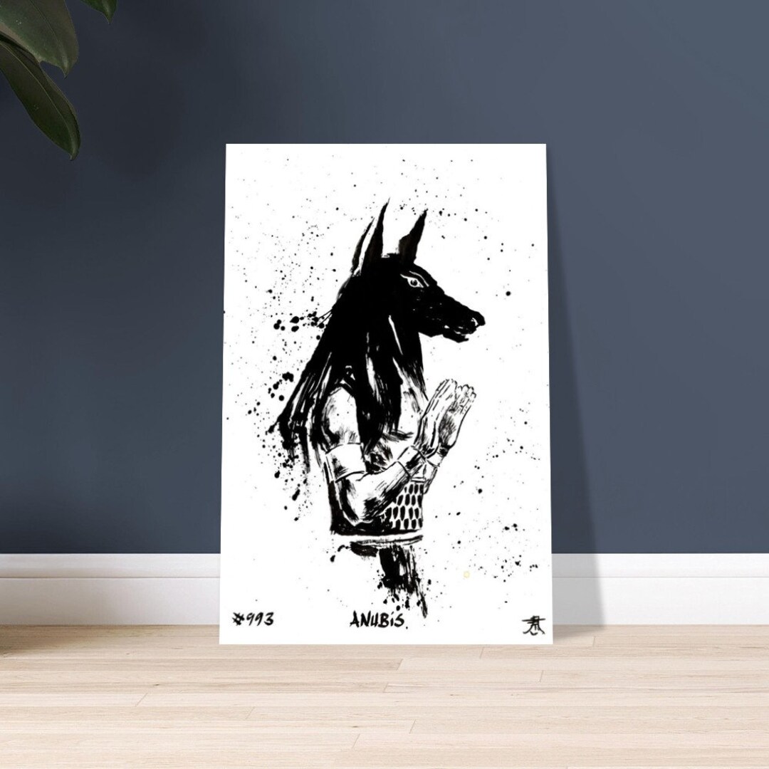 Anubis Poster Premium Matte Paper Poster Black and White - Etsy