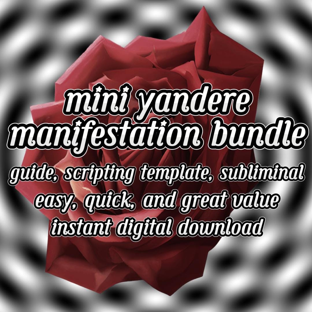 Mini Yandere Manifestation Bundle | How to Actually Manifest Your SP | Yandere Scripting ...