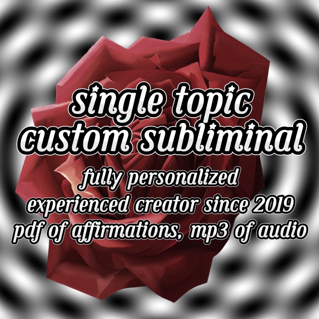 Single Topic Custom Subliminal Audio | Custom Topic, Custom Length ...