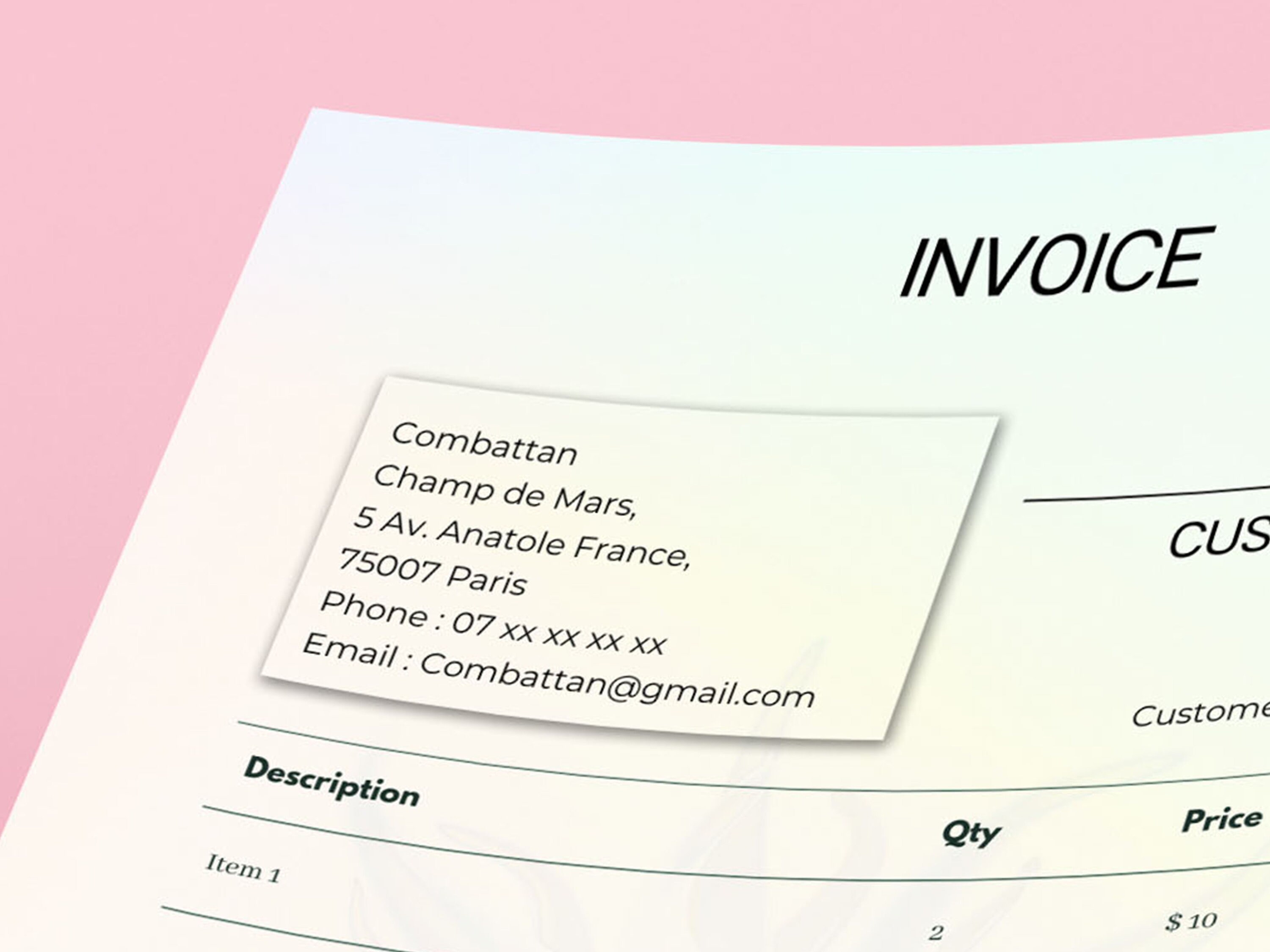 Invoice Template | US Letter Size | Table + Customizable Logo on Canva ...