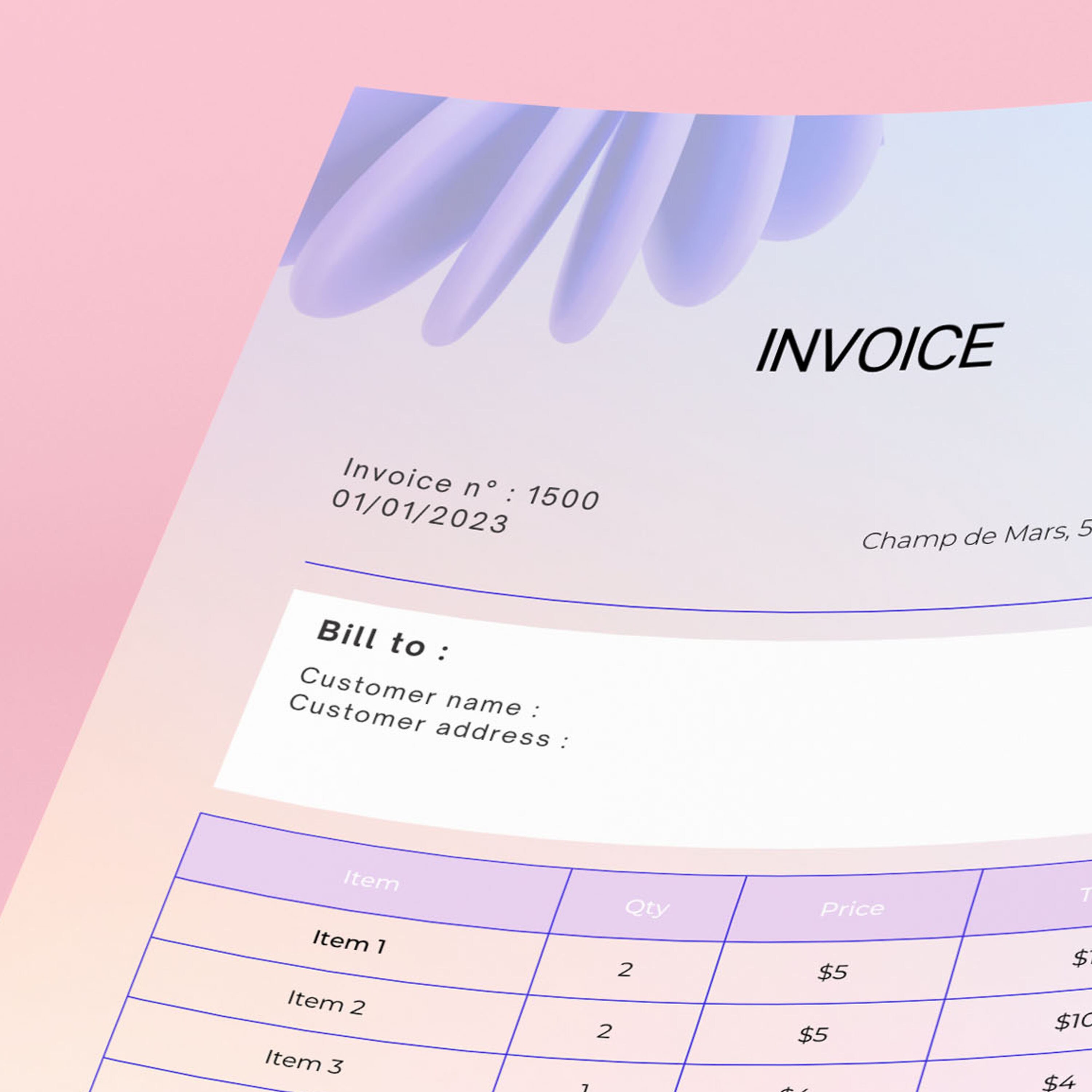 Invoice Template | US Letter Size | Table + Customizable Logo on Canva ...