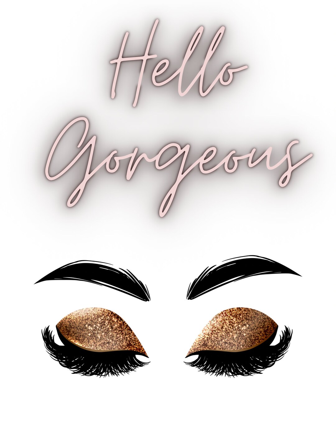 Digital Download Hello Gorgeous Eyelashes Eyebrows Png - Etsy
