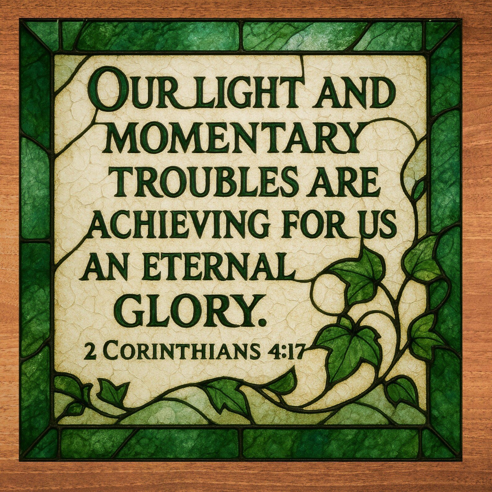 2 Corinthians 4 17 Bible Verse Ceramic Art Tile Christian Decor ...
