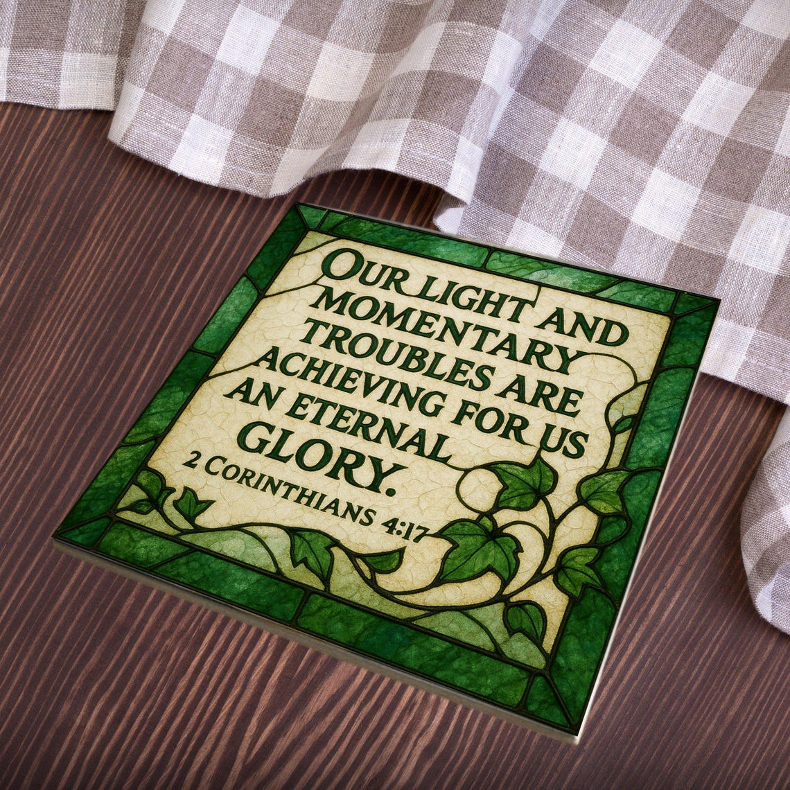 2 Corinthians 4 17 Bible Verse Ceramic Art Tile Christian Decor ...