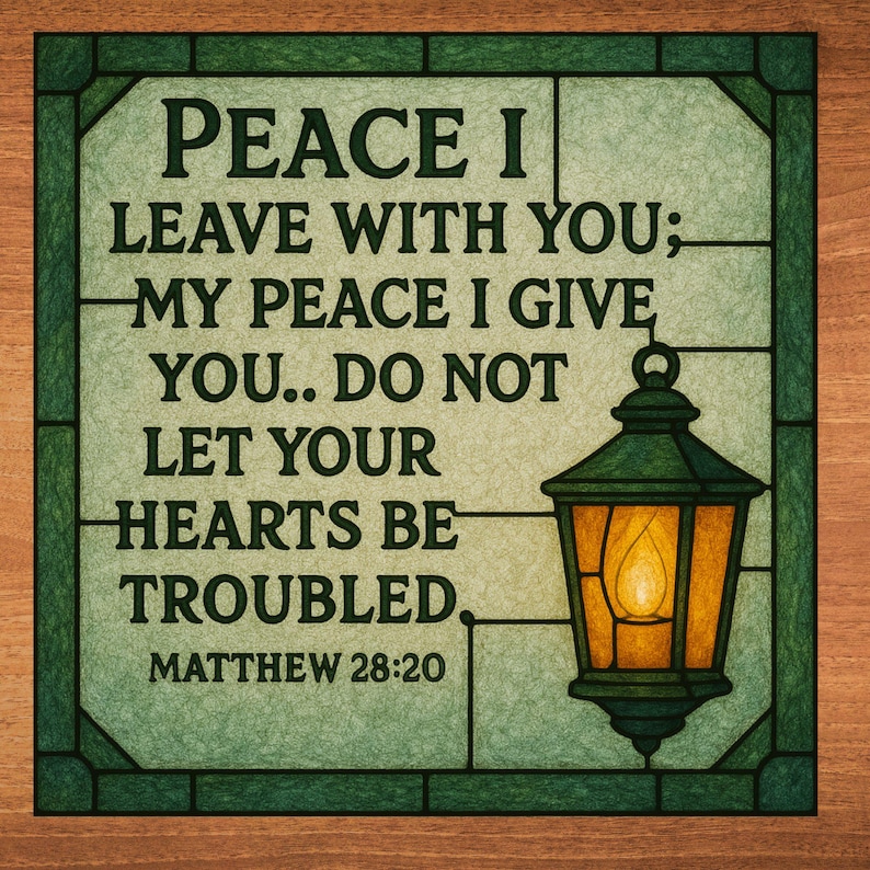 Matthew 28 20 Bible Verse Ceramic Art Tile Christian Decor Bookshelf ...