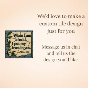 Psalm 56 3 Bible Verse Ceramic Art Tile Christian Decor Bookshelf Wall ...