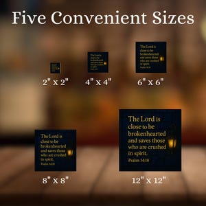 Psalm 34 18 Bible Verse Ceramic Art Tile Christian Decor Bookshelf Wall ...