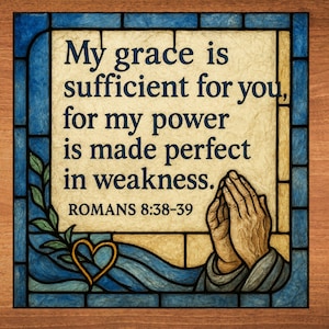 Romans 8 38-39 Bible Verse Ceramic Art Tile Christian Decor Bookshelf ...
