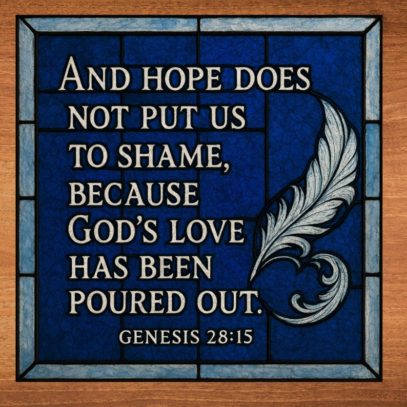 Genesis 28 15 Bible Verse Ceramic Art Tile Christian Decor Bookshelf ...