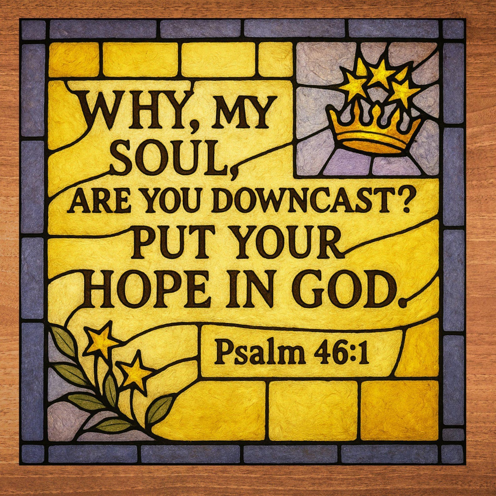Psalm 46 1 Bible Verse Ceramic Art Tile Christian Decor Bookshelf Wall ...