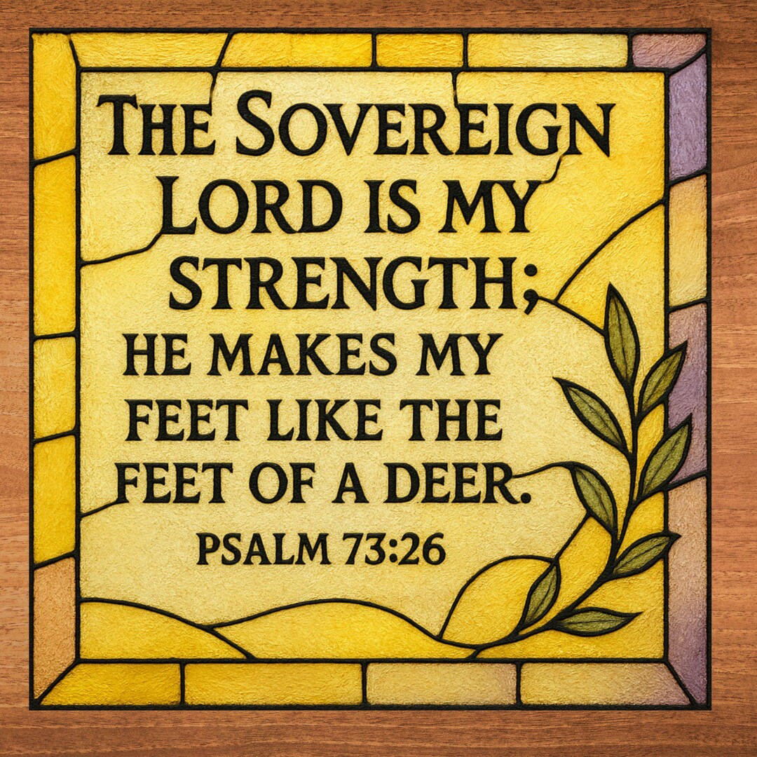 Psalm 73 26 Bible Verse Ceramic Art Tile Christian Decor Bookshelf Wall ...