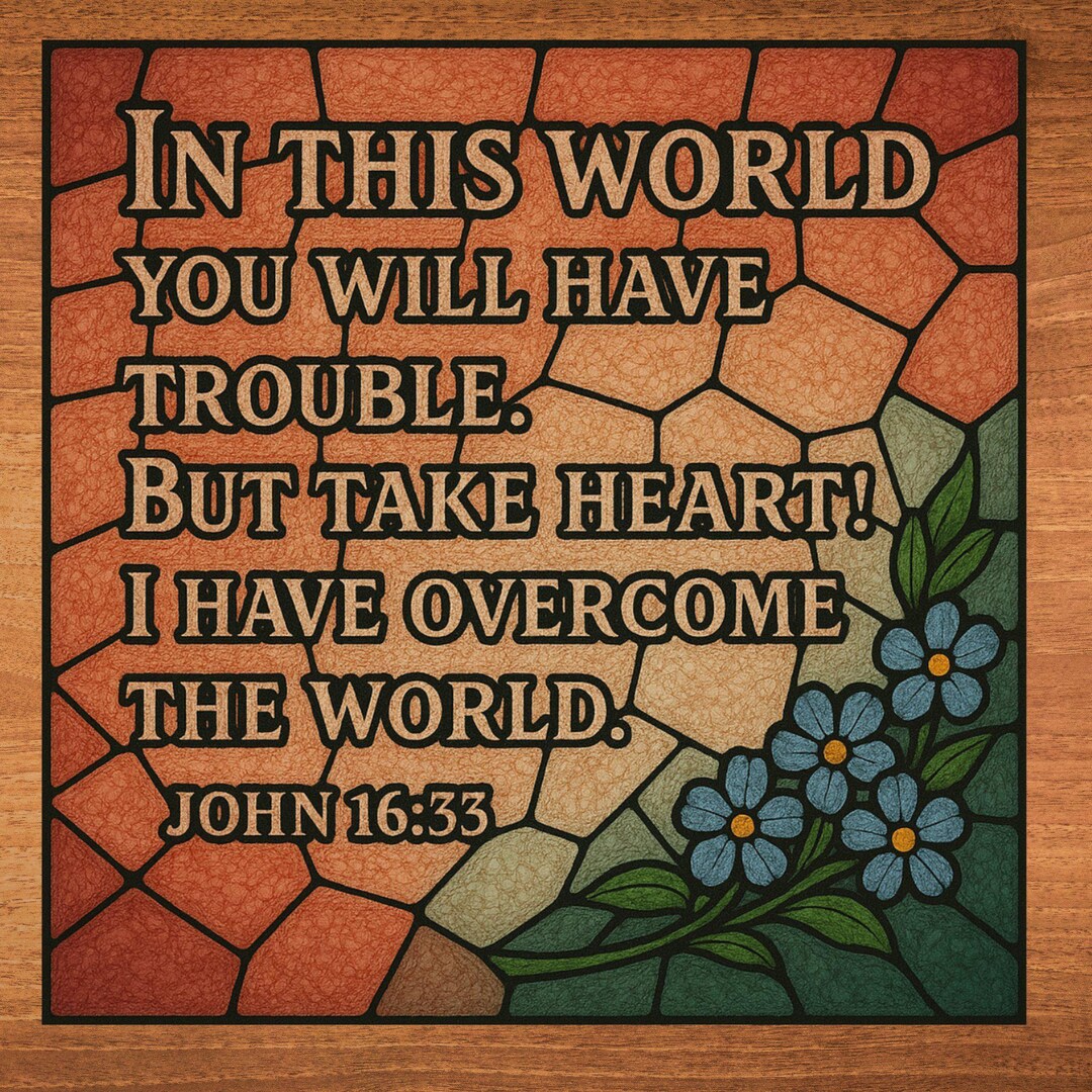 Psalm 16 33 Bible Verse Ceramic Art Tile Christian Decor Bookshelf Wall ...