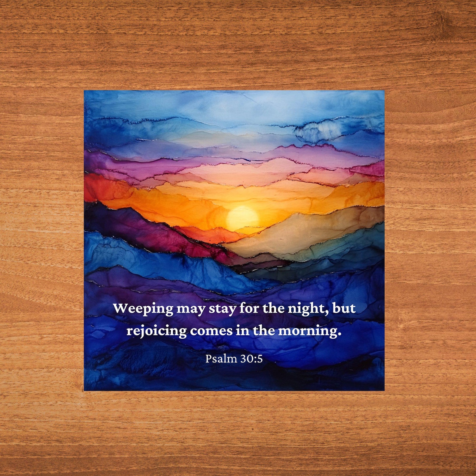 Psalm 30 5 Bible Verse Ceramic Art Tile Christain Faith Encouragement ...
