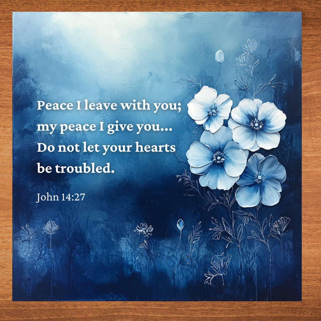 John 14 27 Bible Verse Ceramic Art Tile Christain Faith Encouragement ...