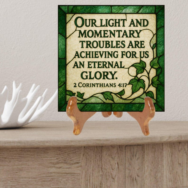 2 Corinthians 4 17 Bible Verse Ceramic Art Tile Christian Decor ...