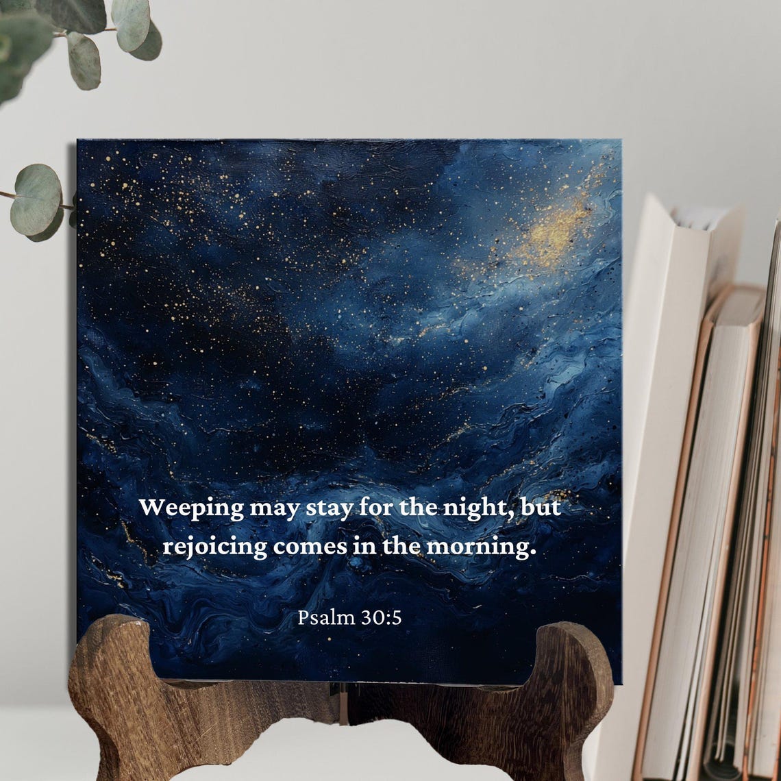 Psalm 30 5 Bible Verse Ceramic Art Tile Christain Faith Encouragement ...