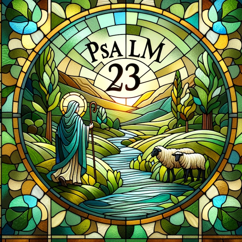 Psalm 23 Stain Glass - Etsy