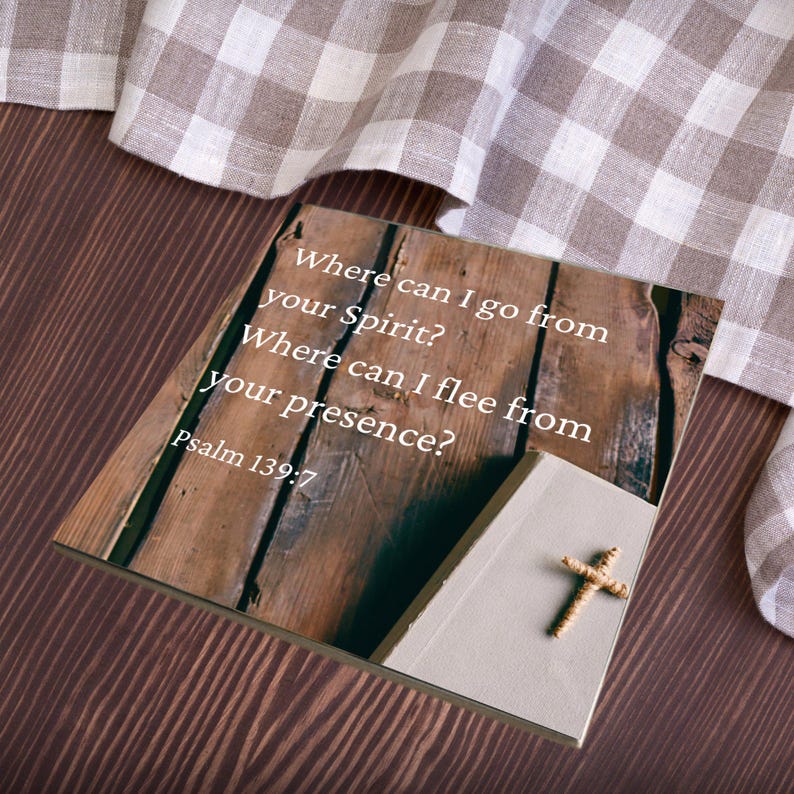 Psalm 139 7 Bible Verse Ceramic Art Tile Christain Faith Encouragement ...