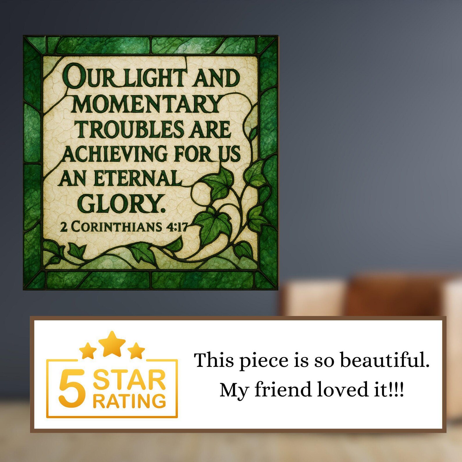 2 Corinthians 4 17 Bible Verse Ceramic Art Tile Christian Decor ...