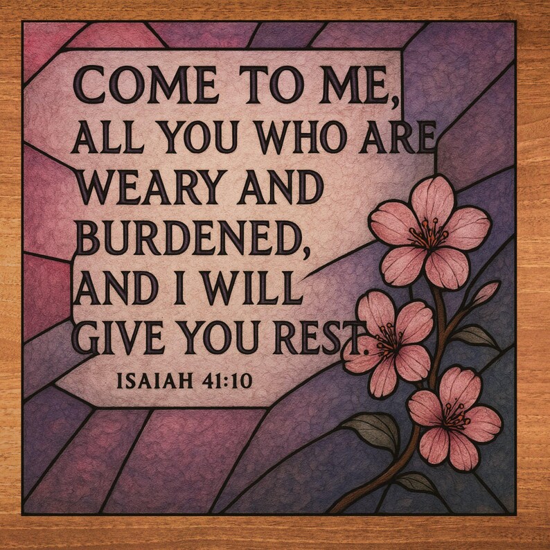 Isaiah 41 10 Bible Verse Ceramic Art Tile Christian Decor Bookshelf ...