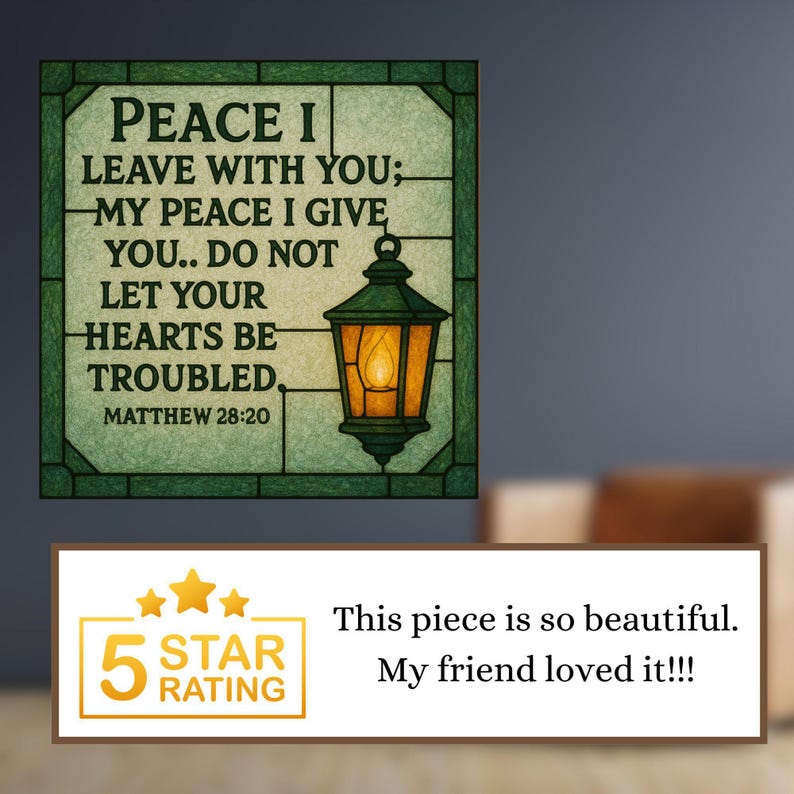 Matthew 28 20 Bible Verse Ceramic Art Tile Christian Decor Bookshelf ...