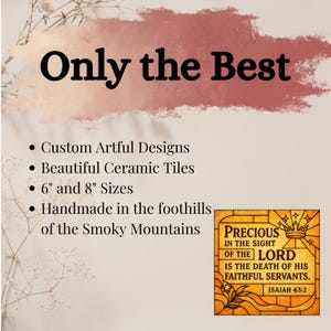 Isaiah 43 2 Bible Verse Ceramic Art Tile Christian Decor Bookshelf Wall ...