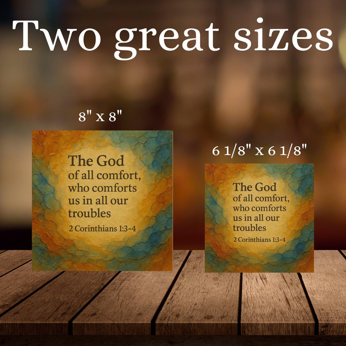 2 Corinthians 1 3-4 Bible Verse Ceramic Art Tile Christian Decor ...