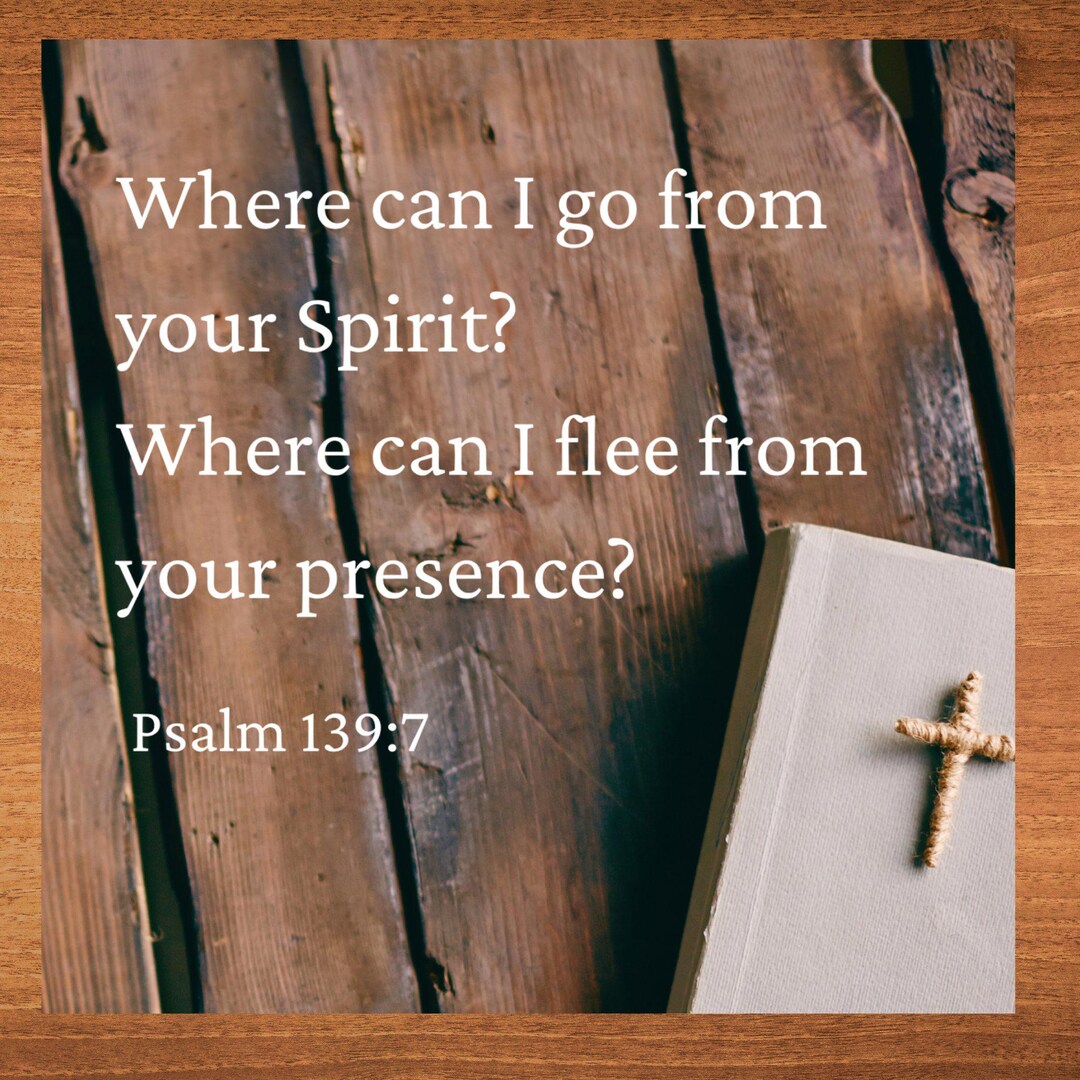 Psalm 139 7 Bible Verse Ceramic Art Tile Christain Faith Encouragement ...