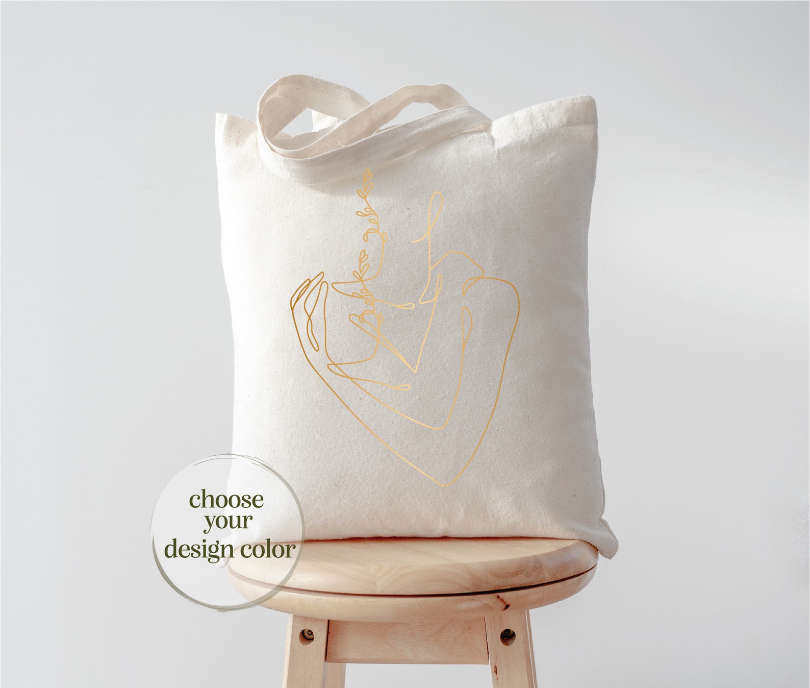 Woman Line Art Tote Bag, Abstract Woman Drawing Tote Bag, Woman ...