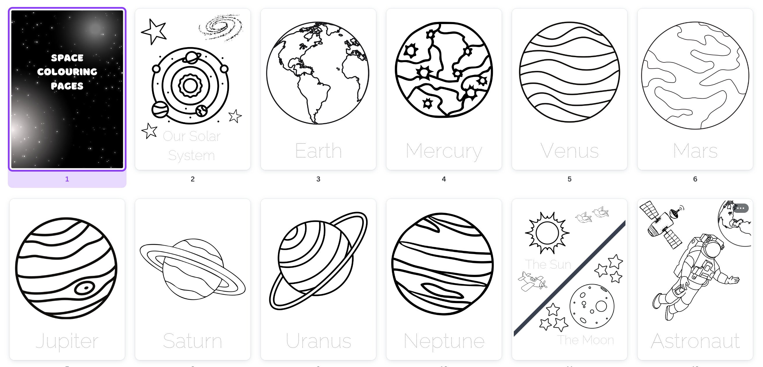 Printable Kids Colouring Sheets Space Themed, Planets, Solar System ...