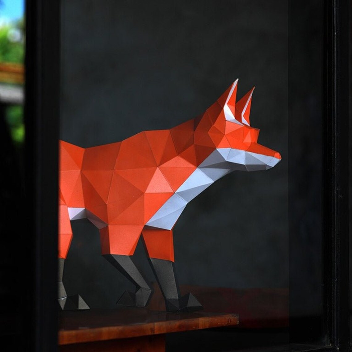 3D Fox Model 3D Paper Home Decor Geometric Home Decor 3D Paper Craft ...