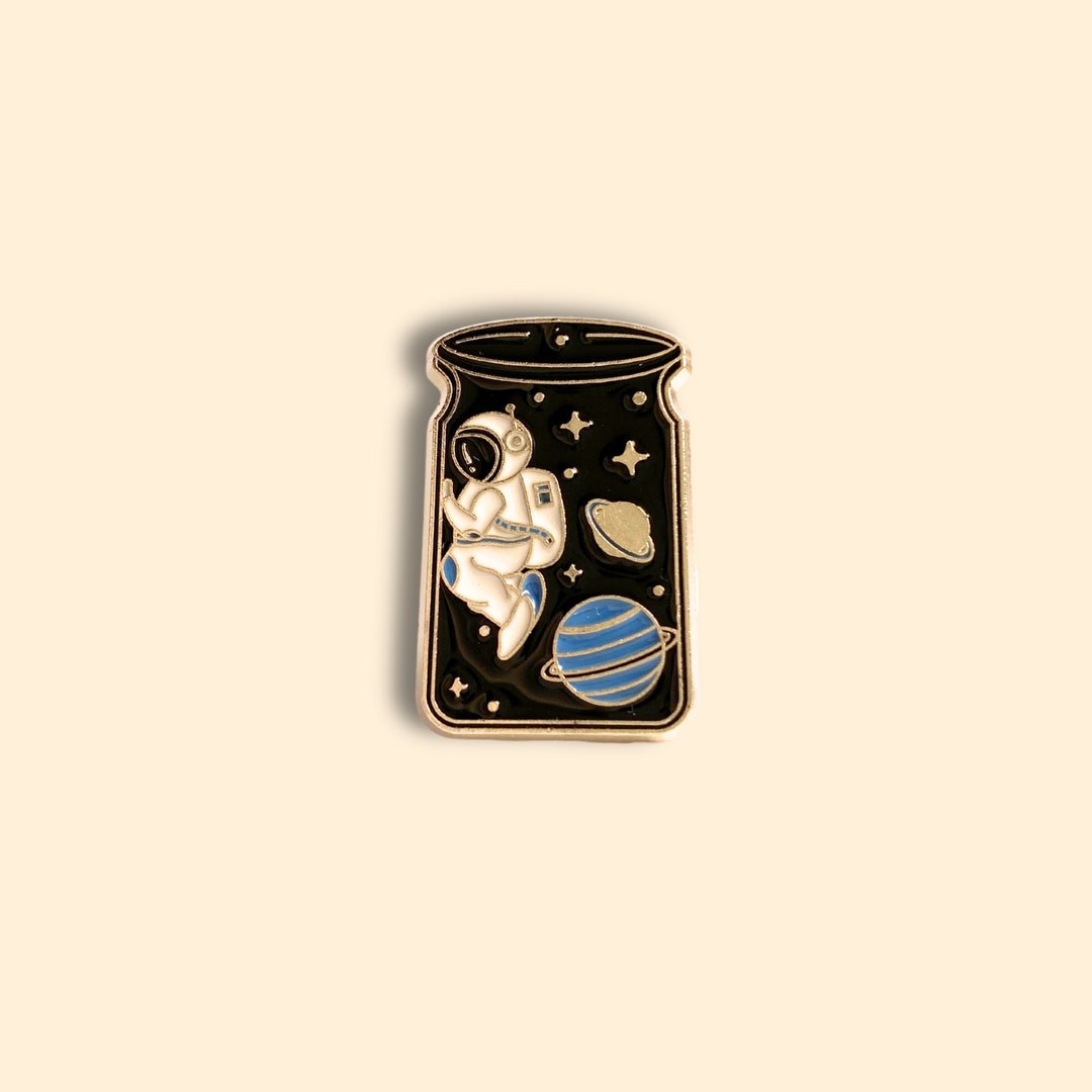 Astronaut in a Jar Pin Astronaut Enamel Pin Spaceman Pin Galaxy Pin Astronomy Pin Gifts for Him ...