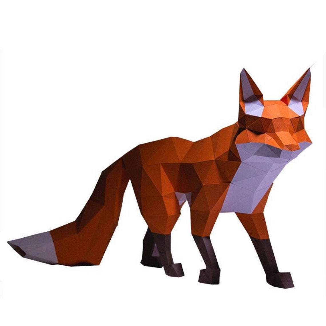 3D Fox Model 3D Paper Home Decor Geometric Home Decor 3D Paper Craft ...