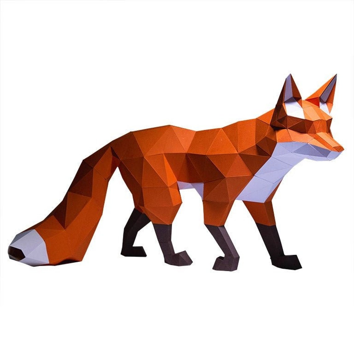 3D Fox Model 3D Paper Home Decor Geometric Home Decor 3D Paper Craft ...