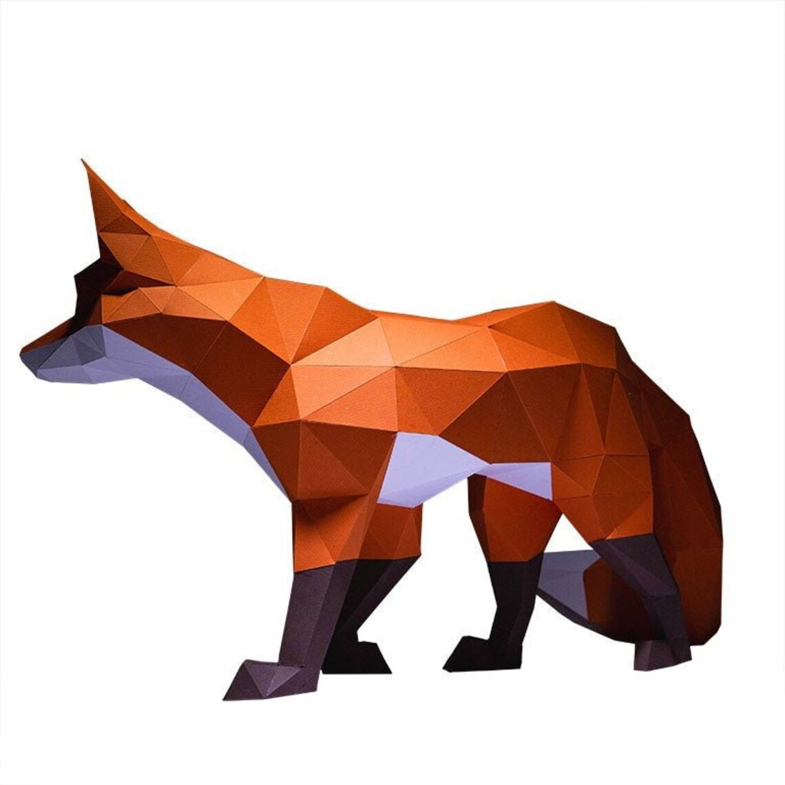 3D Fox Model 3D Paper Home Decor Geometric Home Decor 3D Paper Craft ...