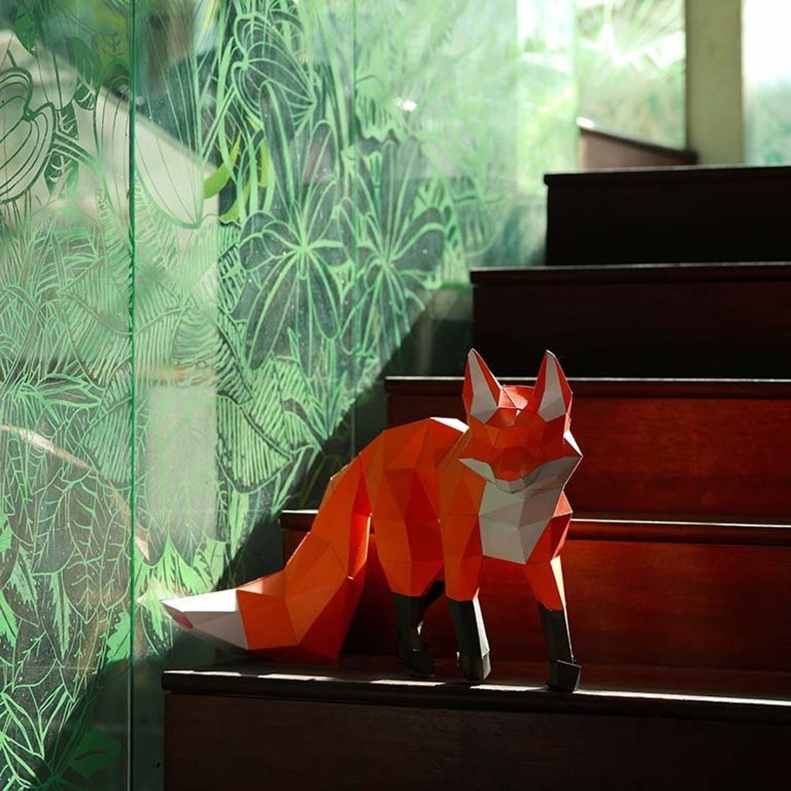 3D Fox Model 3D Paper Home Decor Geometric Home Decor 3D Paper Craft ...
