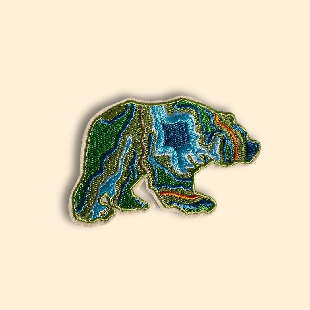 Iron-on Bear Patch | Embroidered Applique | Animal Decorative Patch ...
