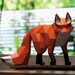 3D Fox Model 3D Paper Home Decor Geometric Home Decor 3D Paper Craft ...