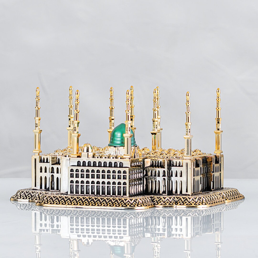 Gold Masjid Nabawi Prophet's Mosque Islamic Table Decor ramadan/eid ...
