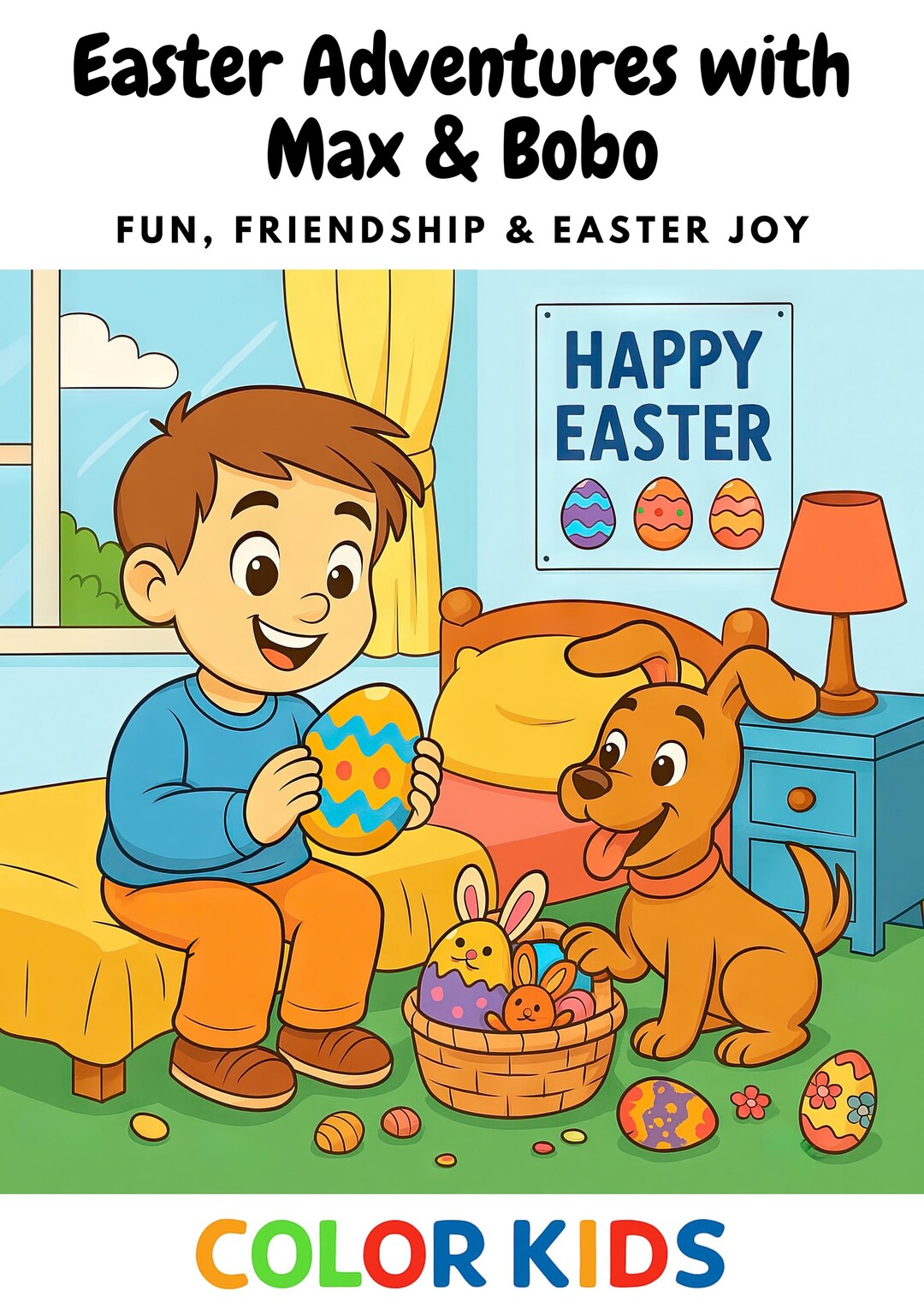 Easter Coloring Pages for Kids – Max & Bobo Adventures – Printable ...